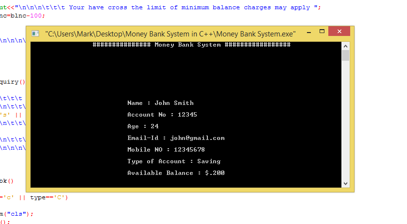 Money Bank System in C++ Free Source Code | SourceCodester
